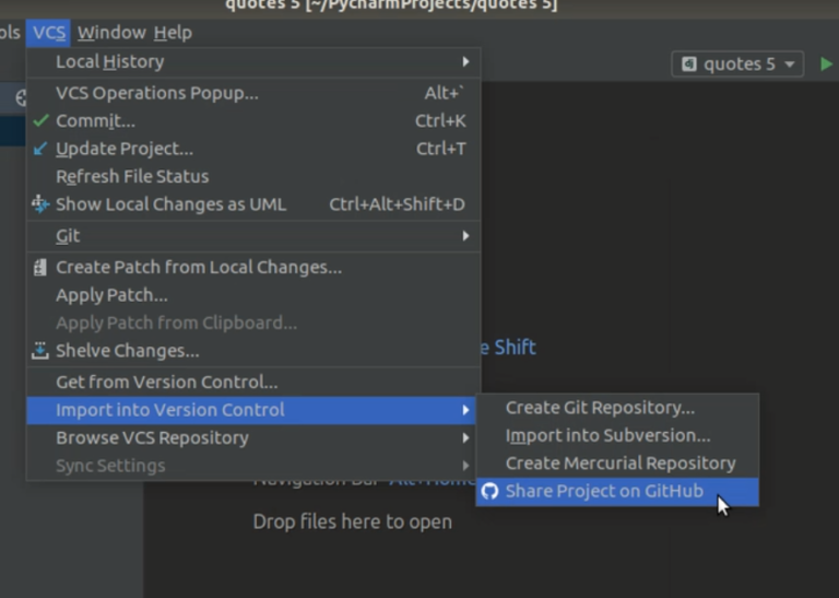 Upload a Pycharm project to Github (Step by Step) - Python Fusion