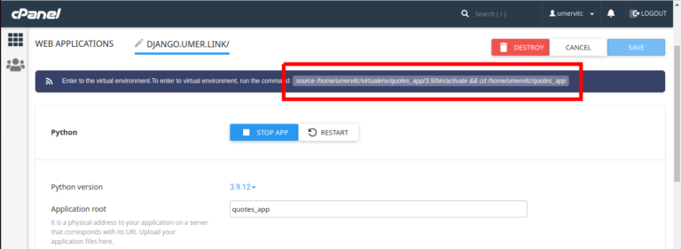 Deploy Django 4.0 on Shared Hosting - Python Fusion